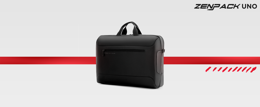 ZenPack UNO Minimal Black Messenger Bag X Briefcase for Laptops up to