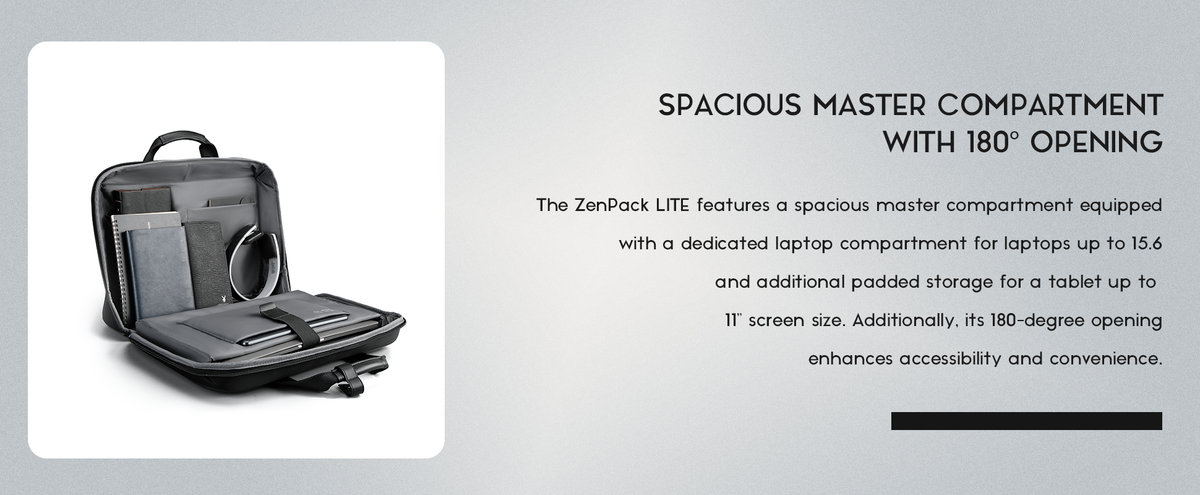 ZenPack LITE Laptop Messenger Bag X Briefcase with USB Fast-Charging f